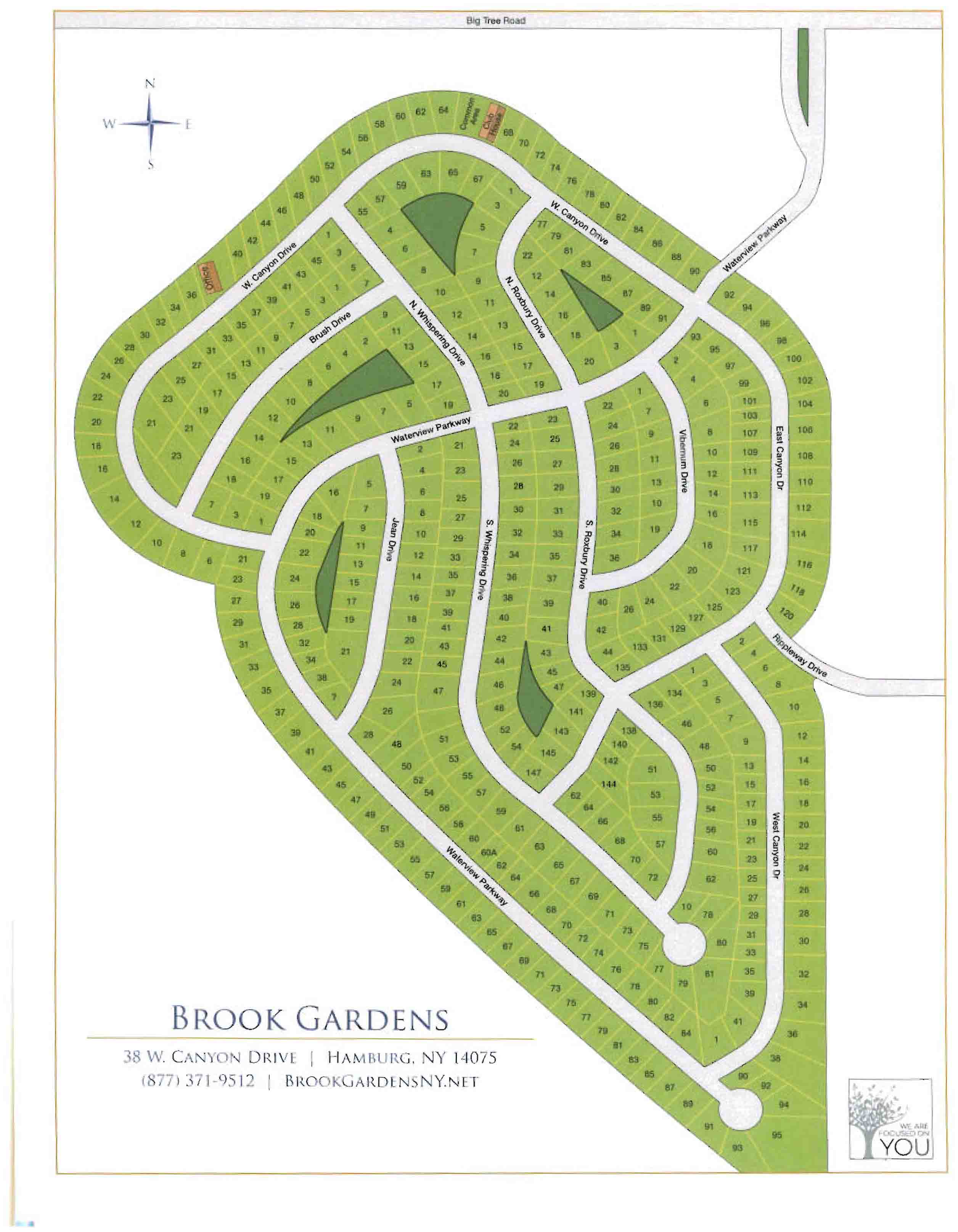 Brook Gardens Map - Sunrise